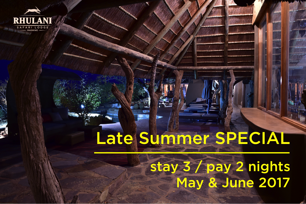 Rhulani Safari Lodge | Rhulani Late Summer Special - May & June 2017…