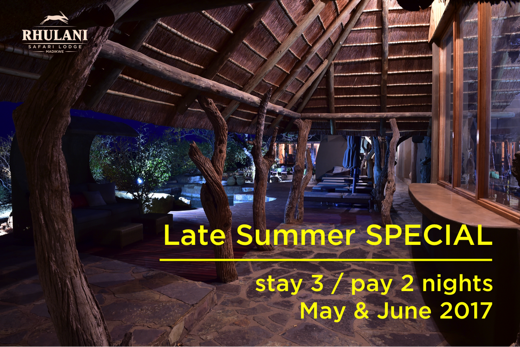 Rhulani Safari Lodge | Rhulani Late Summer Special - May & June 2017…