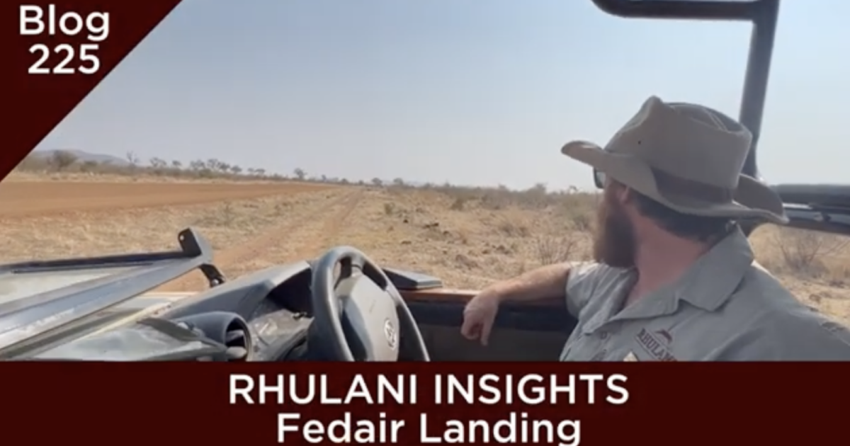 Rhulani Safari Lodge | Rhulani Insights 225 – Fedair Landing