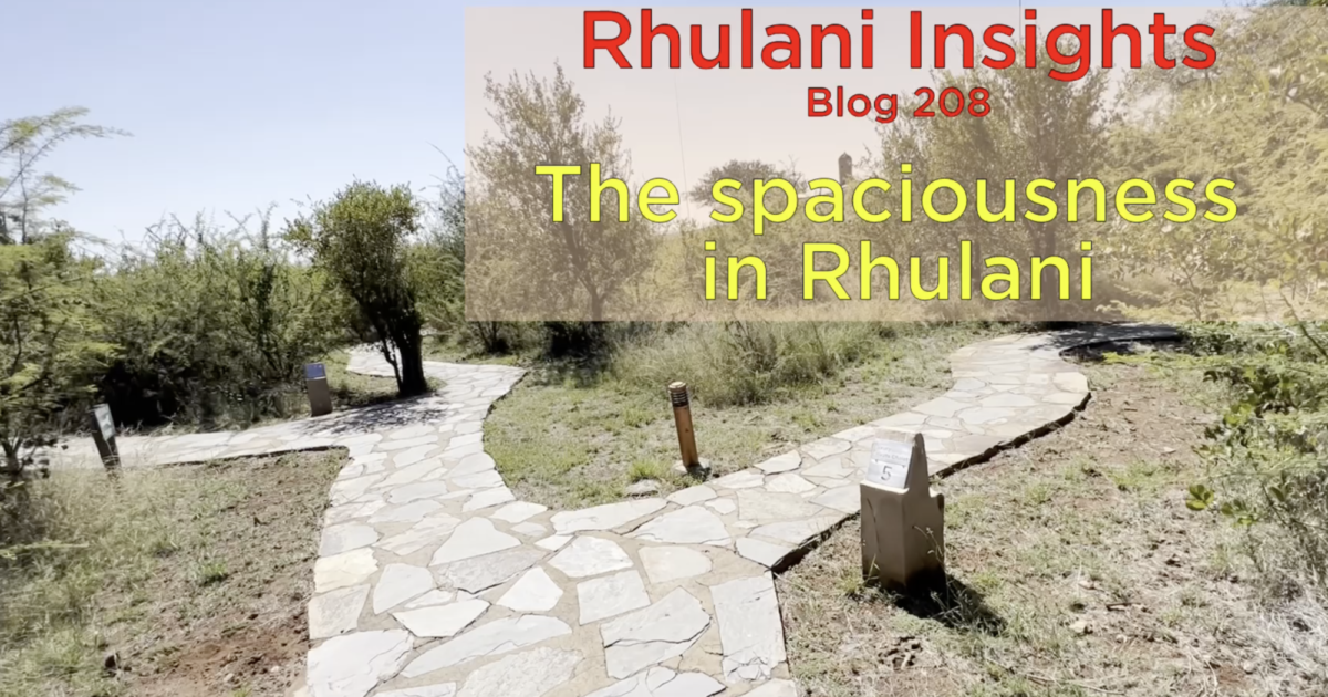 Rhulani Safari Lodge | Rhulani Insights 208 - The spaciousness in…